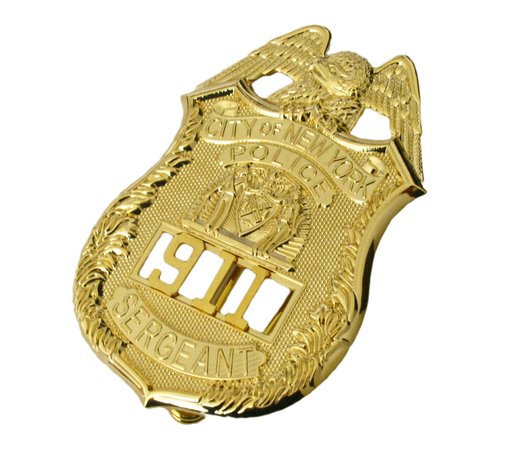 NYPD New York Police Sergeant Badge Replica Movie Props With No.911 ... NYPD New York Police Sergeant Badge Replica Movie Props With No.911 ...
