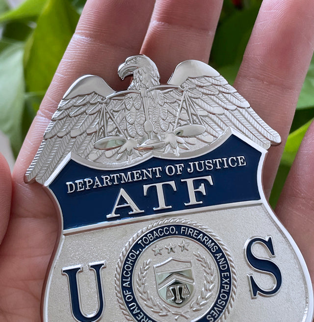 2 ATF Bureau of Alcohol Tobacco Firearms and Explosives Badges Set ...