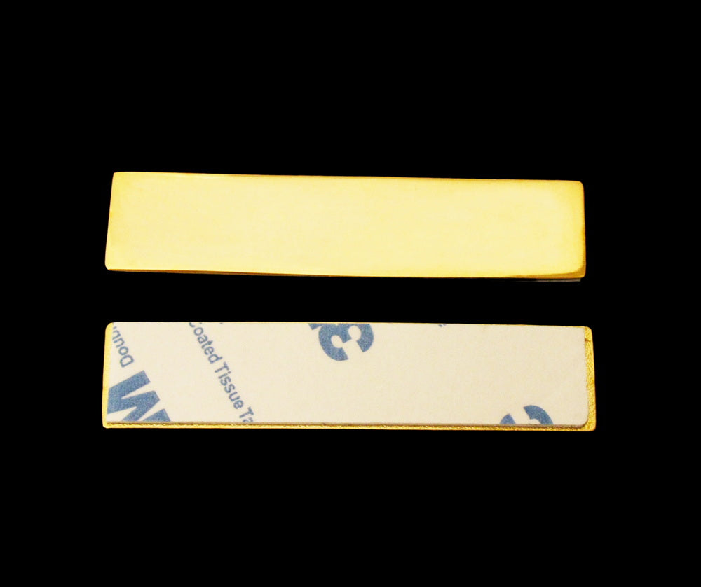 Customizable Name Tag Bar Solid Copper Nameplate Double-Sided Tape Bac ...