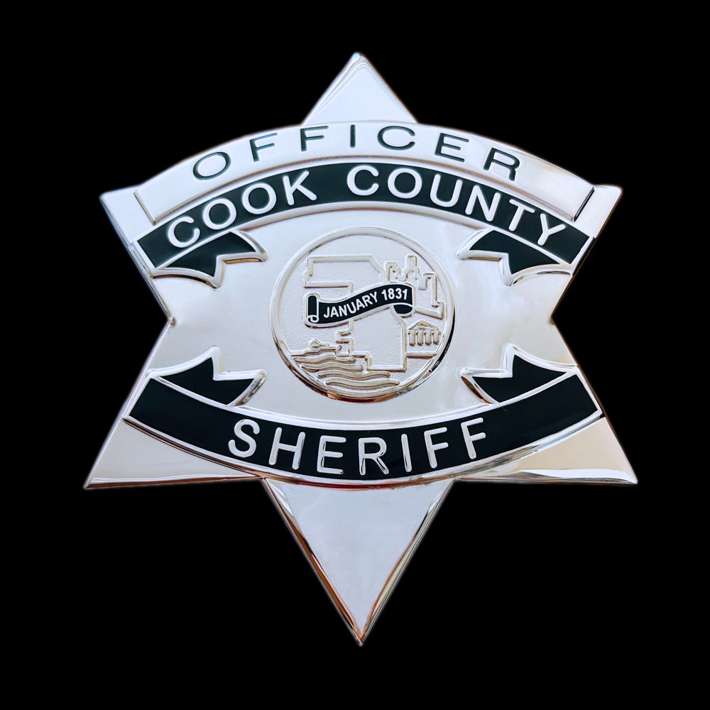 CCSO Cook County Sheriff Star Officer Badge Premium Enamel Exact Repli ...