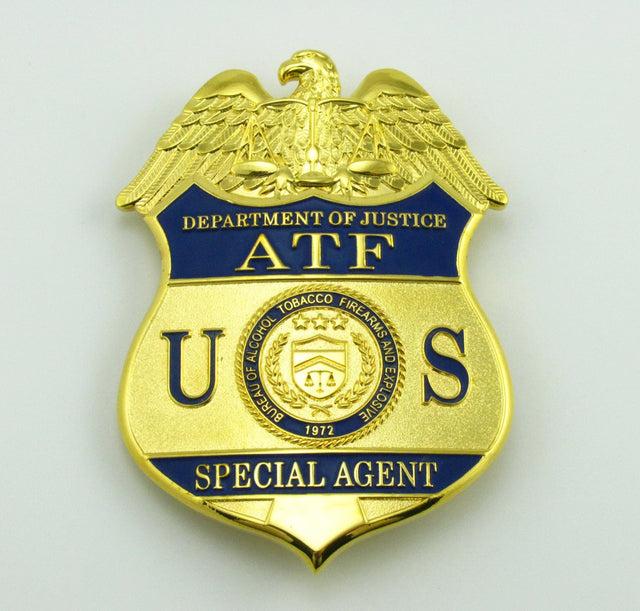 2 ATF Bureau of Alcohol Tobacco Firearms and Explosives Badges Set ...