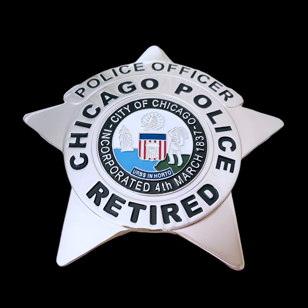 RETIRED CPD STAR Chicago Police Officer Badge Perfect Retirement Gift ...