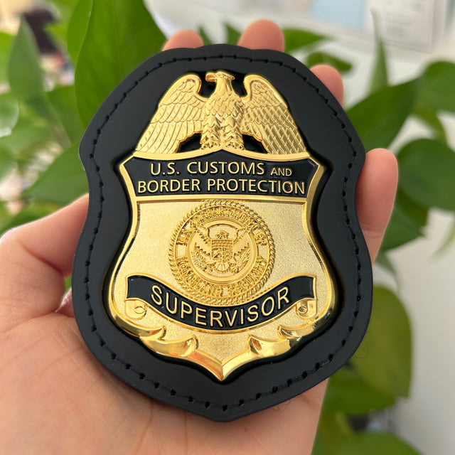 US CBP Supervisor Customs and Border Protection Badge Solid Copper Rep ...