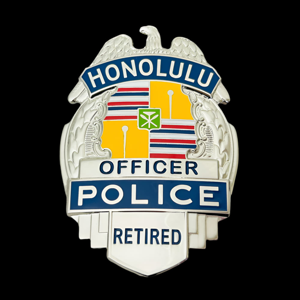 Retired HPD Honolulu Police Officer Badge Retirement Gift – Coin Souvenir