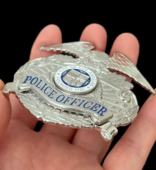 LAPD Los Angeles Police Officer Cap Badge Hat Insignia Replica Movie P ...