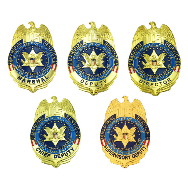 5 USMS U.S. Marshal Service Badges Set – Coin Souvenir