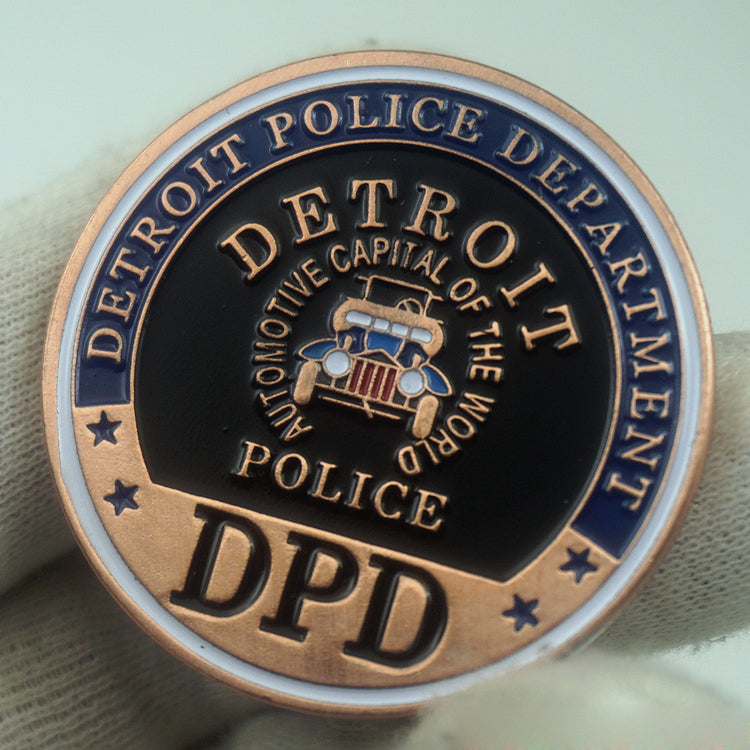 US DPD Detroit Police Badge Challenge Coin – Coin Souvenir