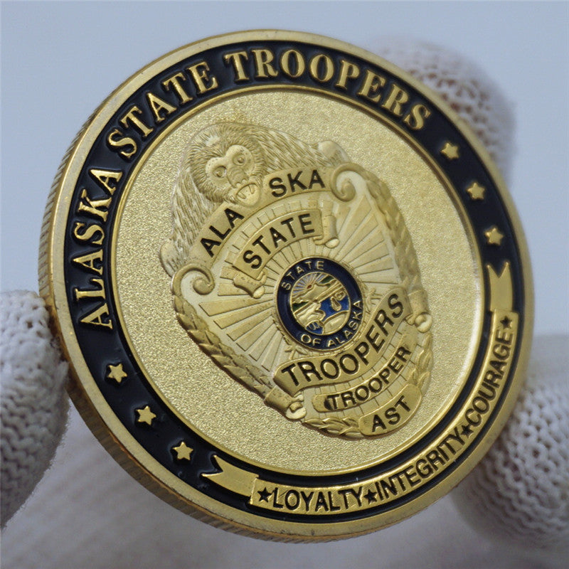 US AST Alaska State Troopers Badge Challenge Coin – Coin Souvenir