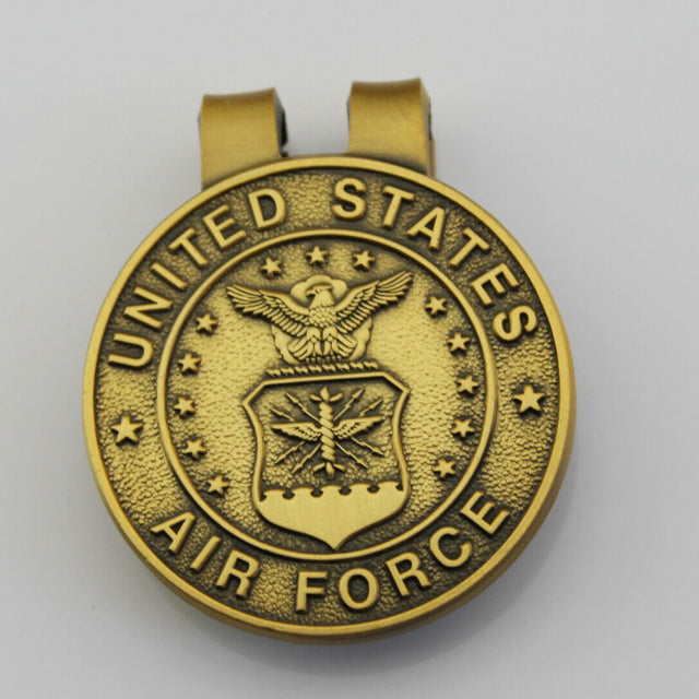 US Air Force Badge Solid Copper Pocket Money Clip 1.5" – Coin Souvenir