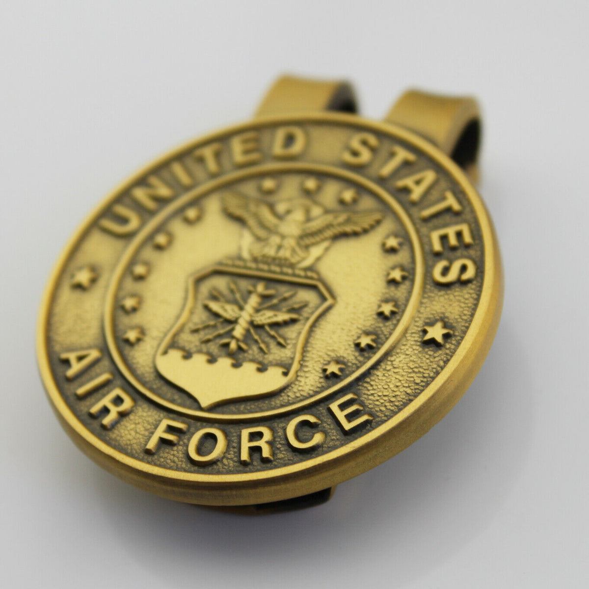 US Air Force Badge Solid Copper Pocket Money Clip 1.5" – Coin Souvenir