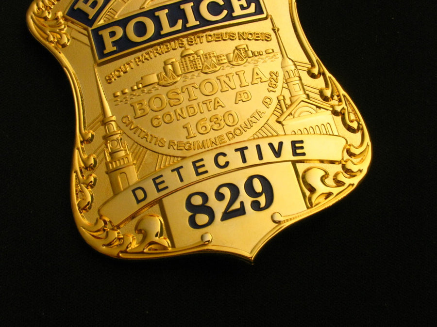 Boston Police Detective Badge Solid Copper Replica Movie Props With Nu ...