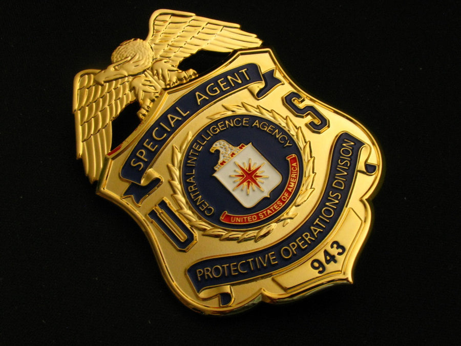 CIA Protective Operations Division Special Agent Badge Solid Copper Re ...