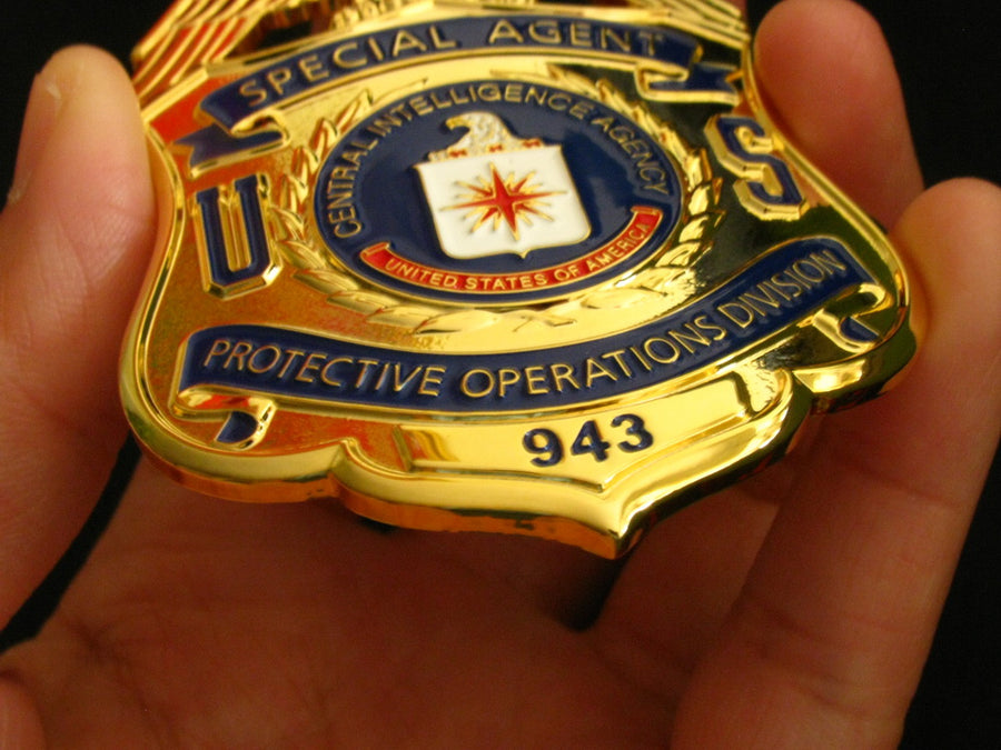 CIA Protective Operations Division Special Agent Badge Solid Copper Re ...