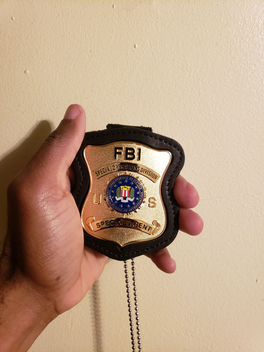 Holder/ Holster/ Wallet For Boston/ FBI Police Badges First-layer Genu ...