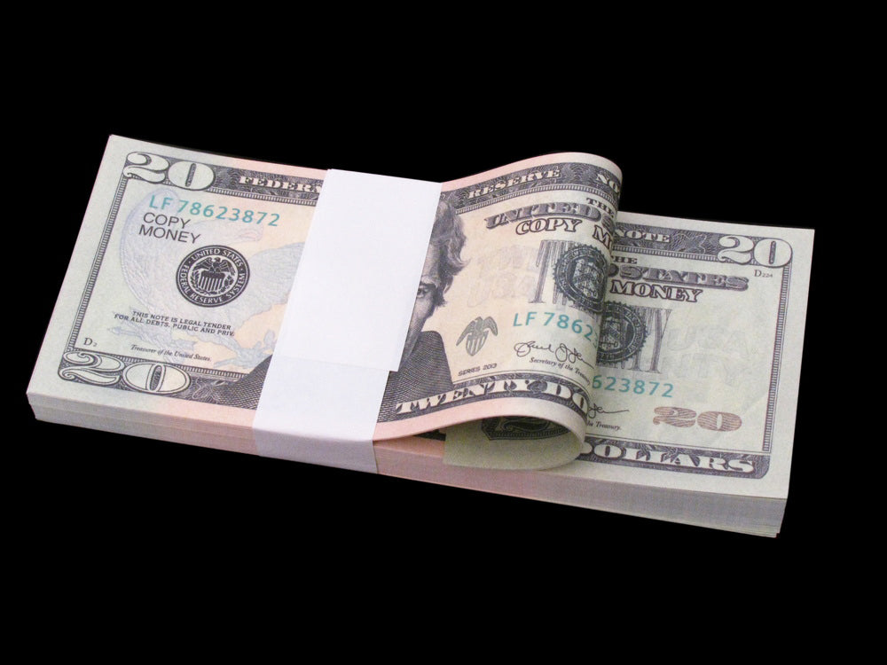 100x $20 COPY MONEY FULL PRINT BILLS STACK MOVIE PROP BANKNOTES – Coin ...