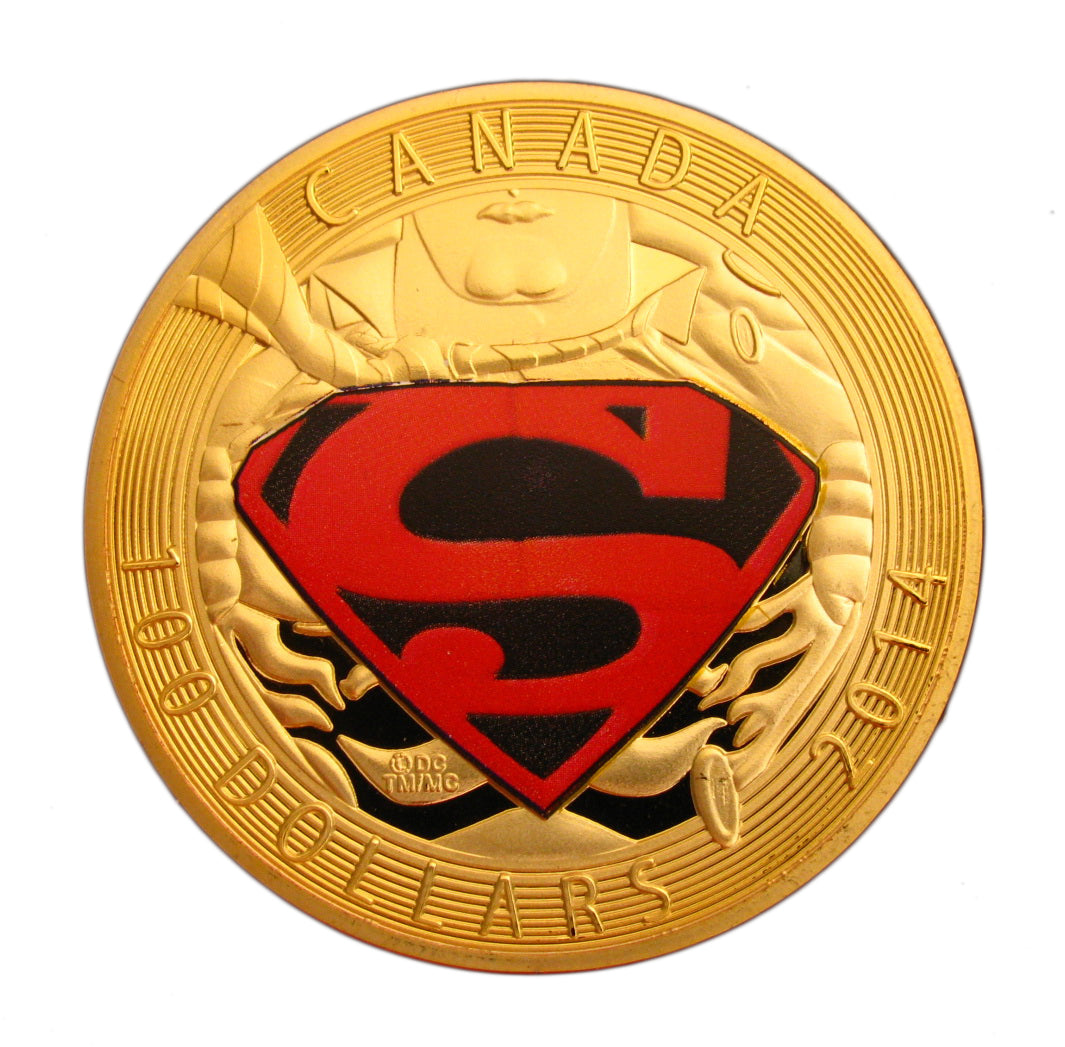 2014 Superman Logo Cartoon Comic 24K Gold Plated Commemorative Coin ...