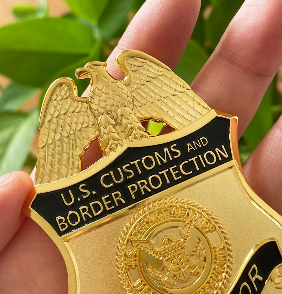 US CBP Supervisor Customs and Border Protection Badge Solid Copper Rep ...