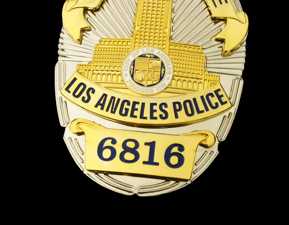 LAPD Detective Los Angeles Police Badge Solid Copper Replica Movie Pro ...