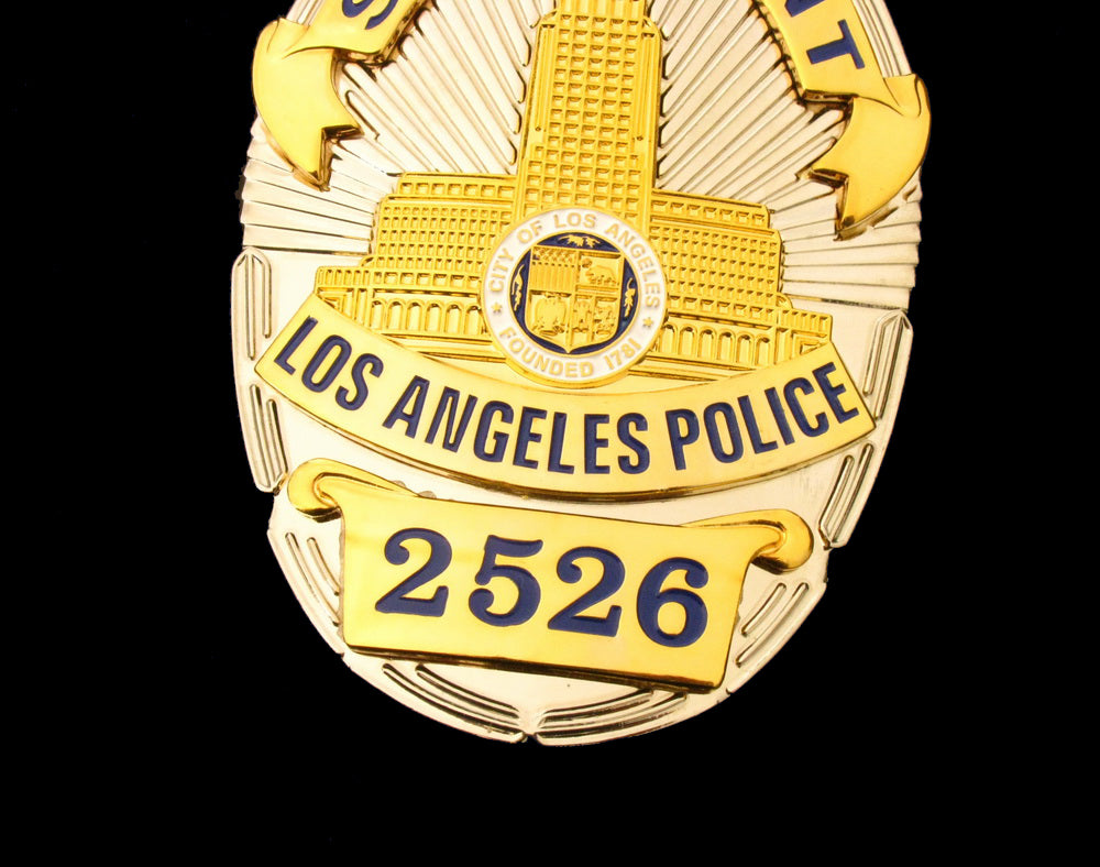 LAPD Sergeant Los Angeles Police Badge Solid Copper Replica Movie Prop ...