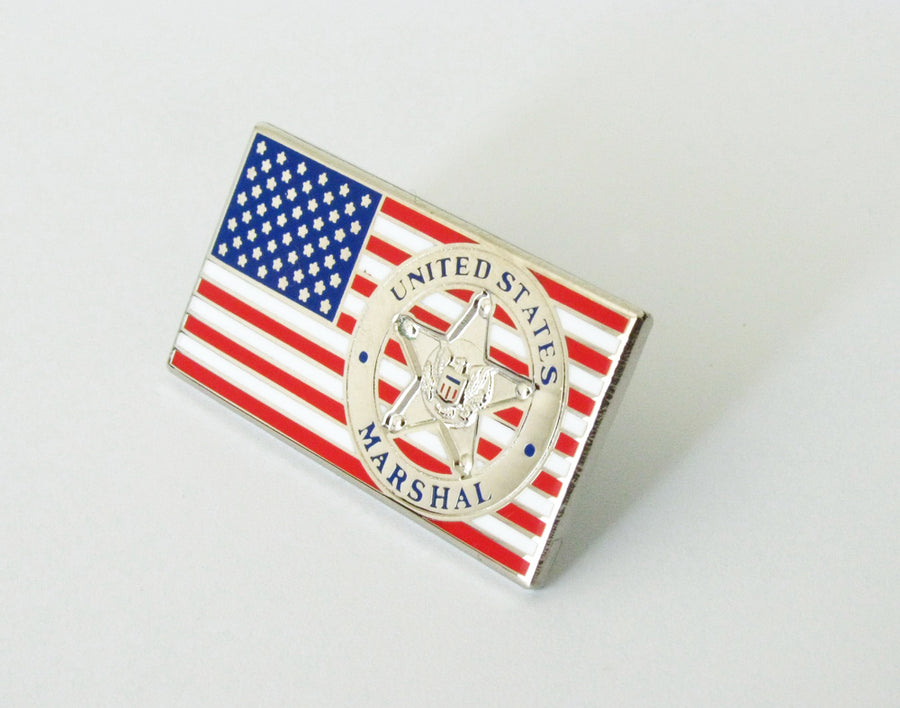 US American Flag Police Badge Brooch Lapel Pin (12 Optional Styles ...