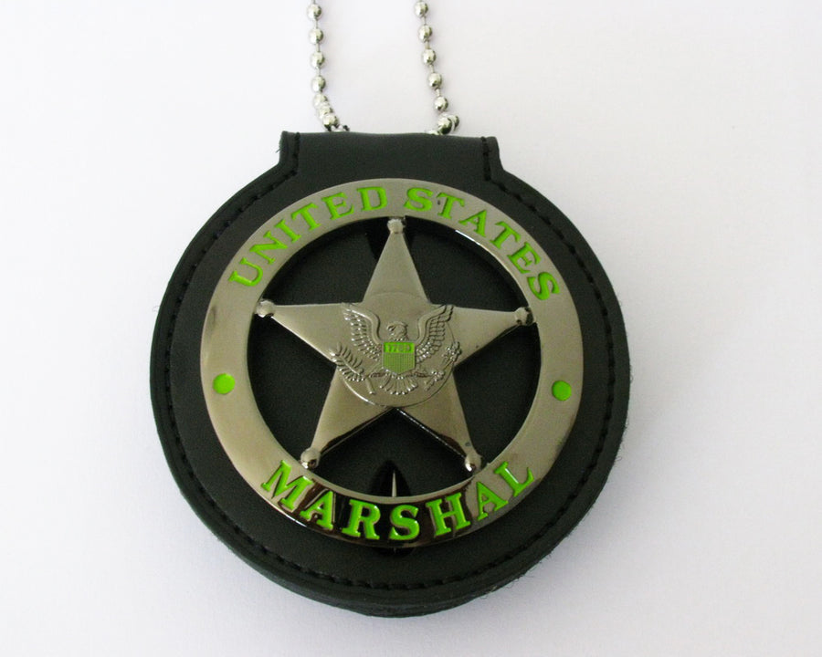 USMS US Marshals Service DUSM Badge Black Chrome Version Replica Movie ...