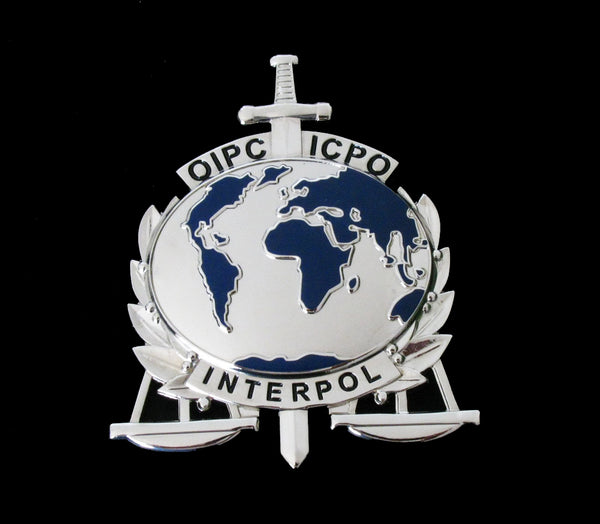 ICPO INTERPOL Counter Terrorism Expert Badge Solid Copper Replica Movi ...