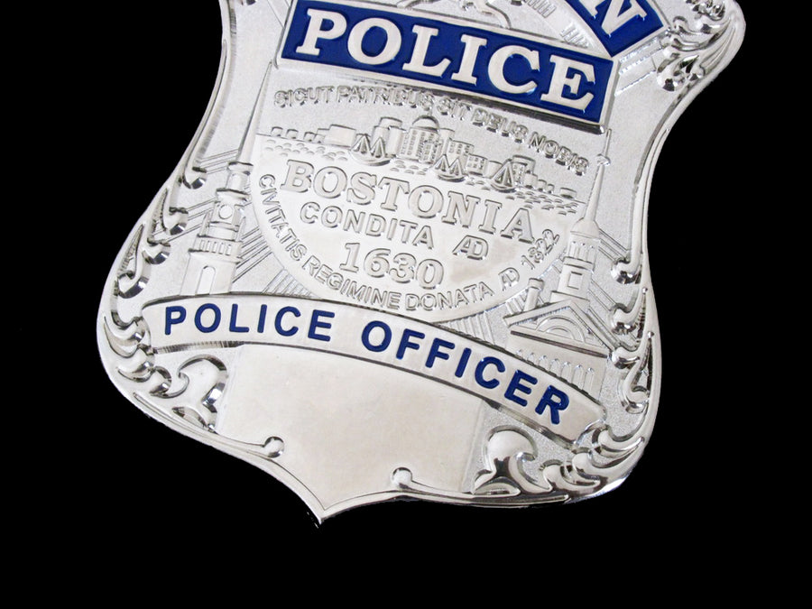 Boston Police Officer Police Badge Solid Copper Replica Movie Props ...