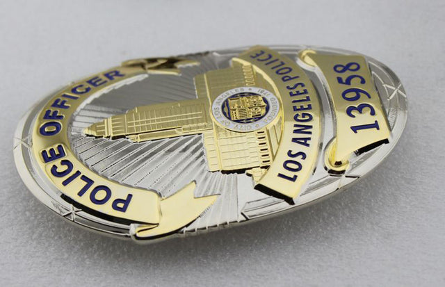 LAPD Los Angeles Police Officer Badge Replica Movie Props With Number ...