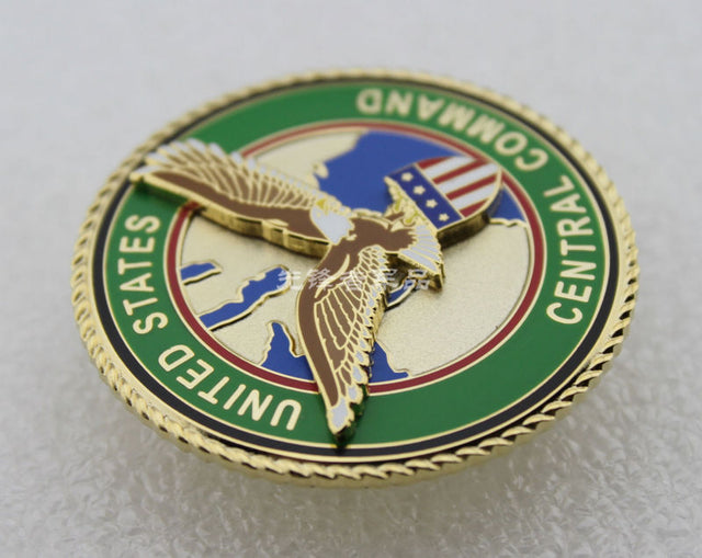 US Central Command Police Badge Solid Copper Brooch Pin Replica Movie ...