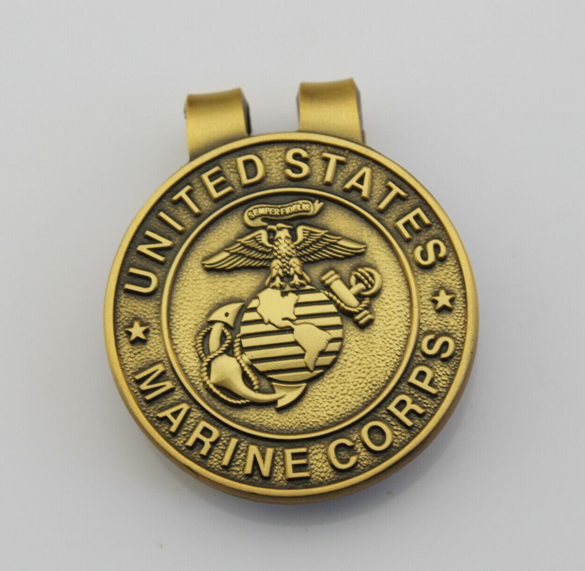 USMC US Marine Corps Badge Solid Copper Pocket Money Clip 1.5" – Coin ...