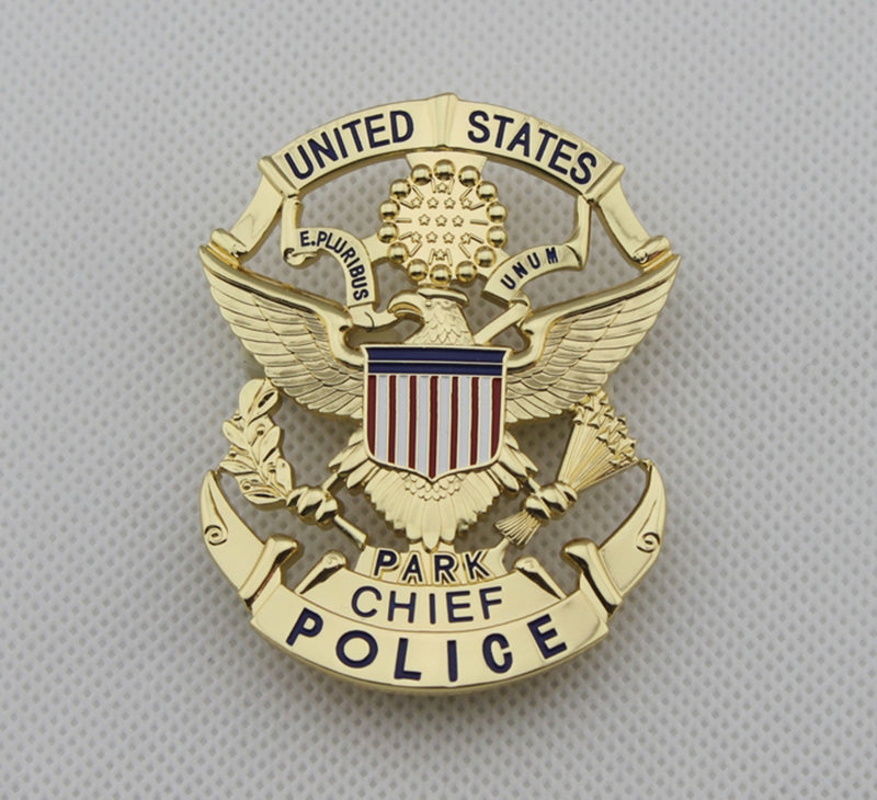 USPP United States Park Chief Police Badge Solid Copper Replica Movie ...