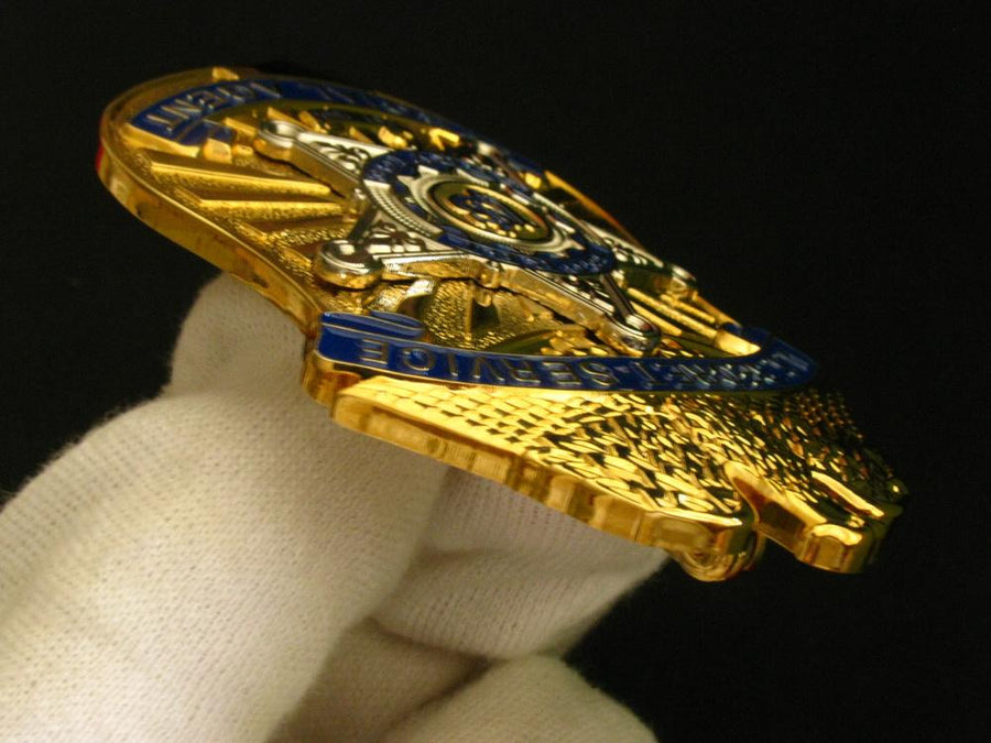 USSS US Secret Service Special Agent Badge Solid Copper Replica Movie ...